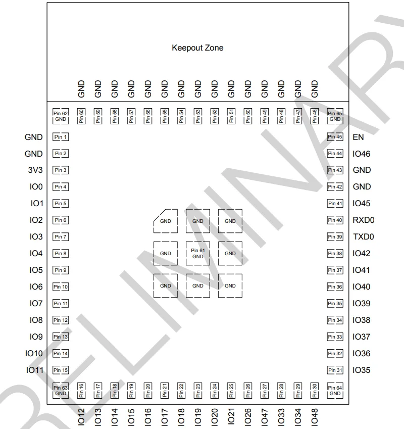 Esp32-s3-mini-1 Module Esp32-s3 Wifi Modules Esp32-s3fn8 Chip Embedded ...