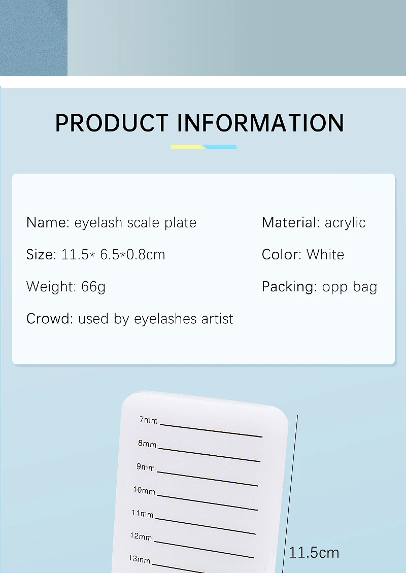 Eyelash Extension White Acrylic Eyelash Display Board Lash Scale Holder ...