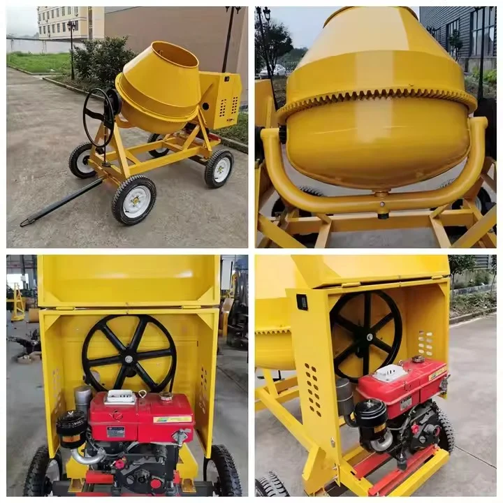 Diesel/Electric Powered 400L Portable Concrete Mixer-Movable Cement ...