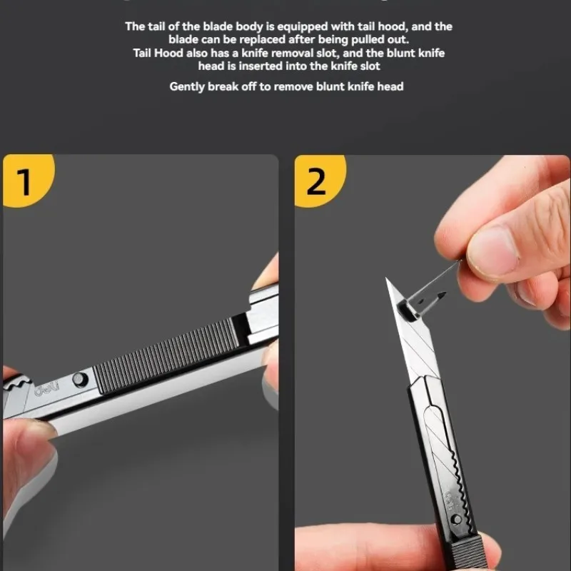 Deli TD201 Black Blade SK5 Utility Knife 2 Pieces / SK5 Black Blade 30 ...