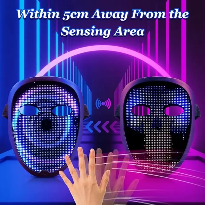 Party Masksrealustic Led Robot Mask That Changes Expression Wholesale ...