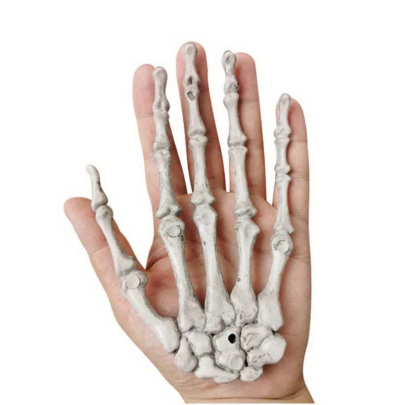 1 Pair Halloween Skeleton Hands Realistic Life Size Severed Plastic ...