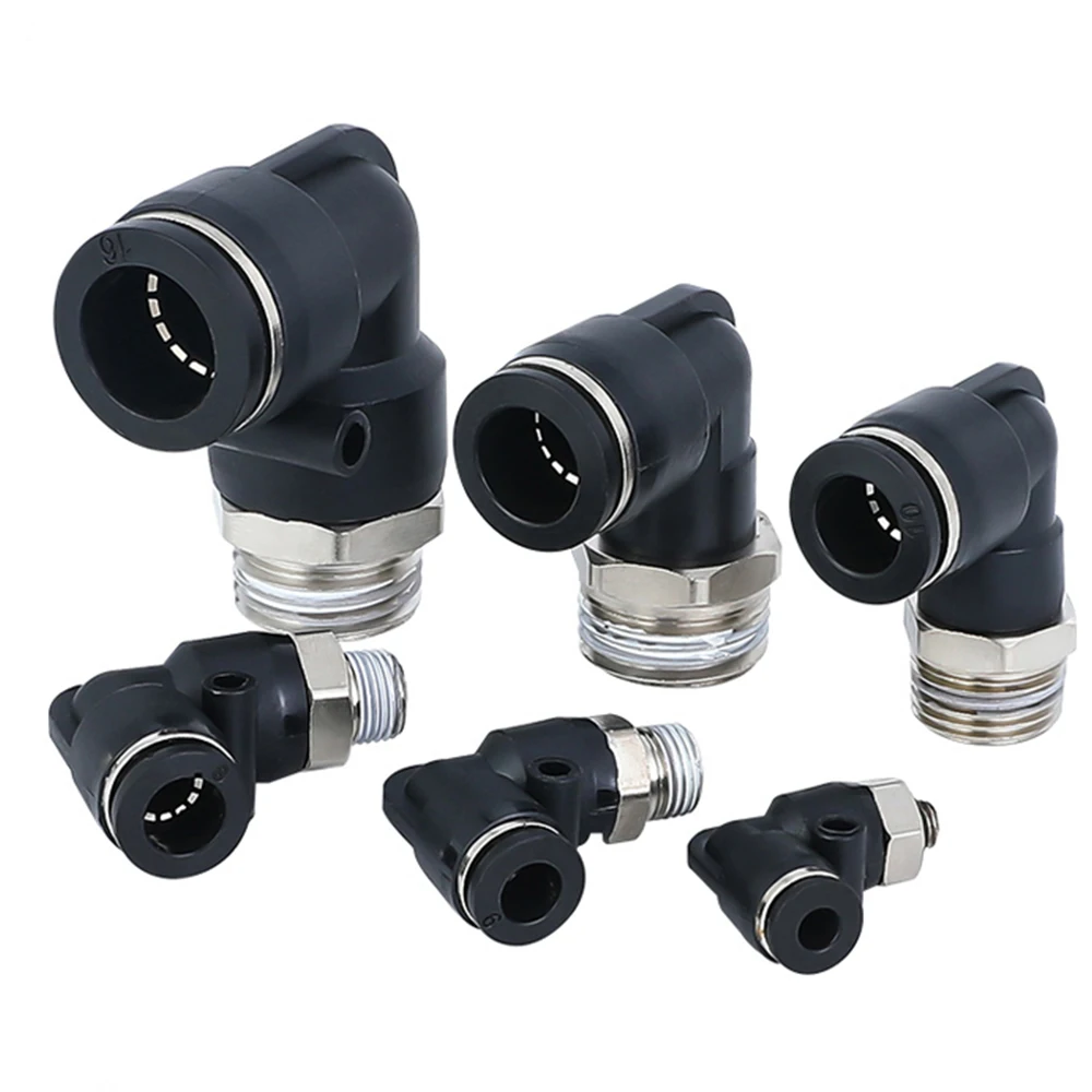 Pneumatic RPL Plastic BSP Thread Male 90 Degree Elbow Fitting