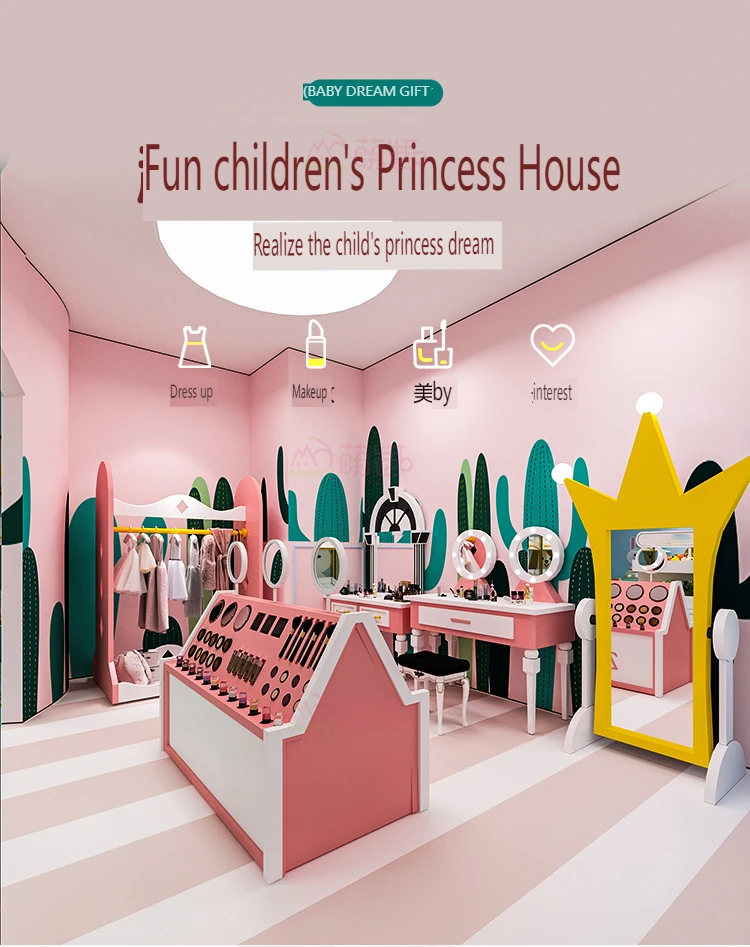 Moetry Kids Beauty Salon Role Play Indoor Playground Pretend Playhouse ...
