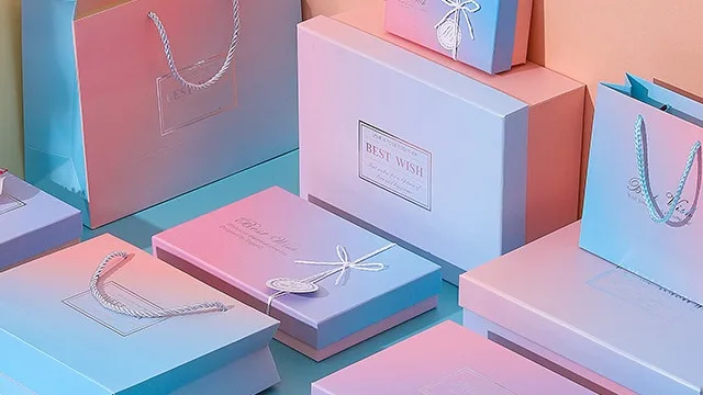 In Stock Ins Most Popular Luxury Gift Box Set With Bag Gradient Blue ...