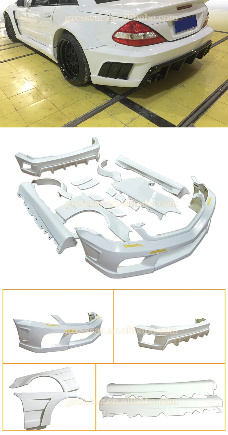 Facelift Car Misha Style Fiberglass Body Kit for Benz SL R230