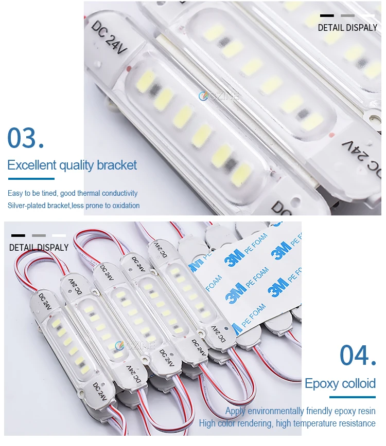 High Efficiency Led Module 12v Bright Light 1.8W 5730 6LED 7616 IP65 ...
