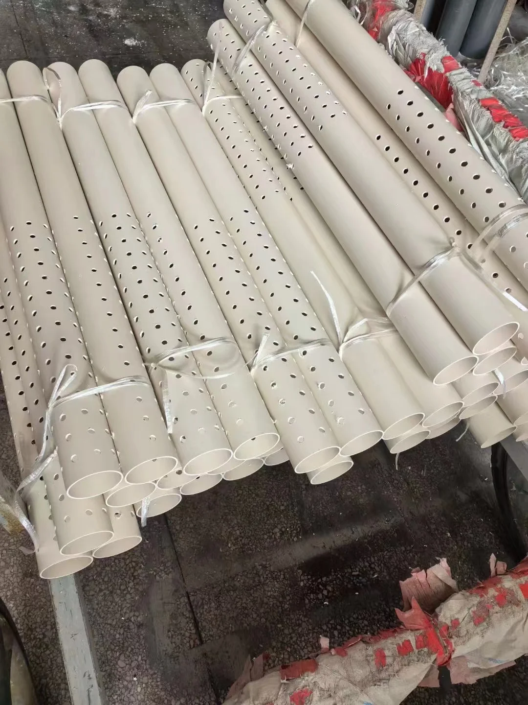 NSF61,ISO certified Perforated Drainage Pipe / Perforated PVC Pipes ...