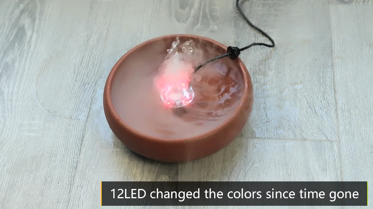 Factory Mist Maker Water Fountain Pond Fog With 12 Led Lamp - Buy Mist ...