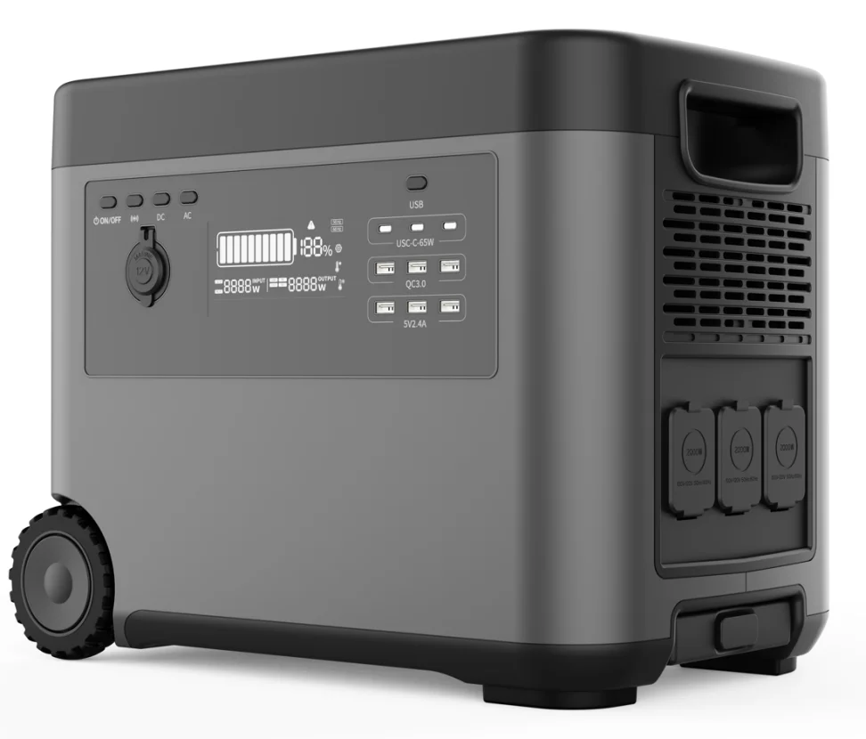 Lithium Solar Energy System 2000 W 2160 Wh Portable Power Station ...