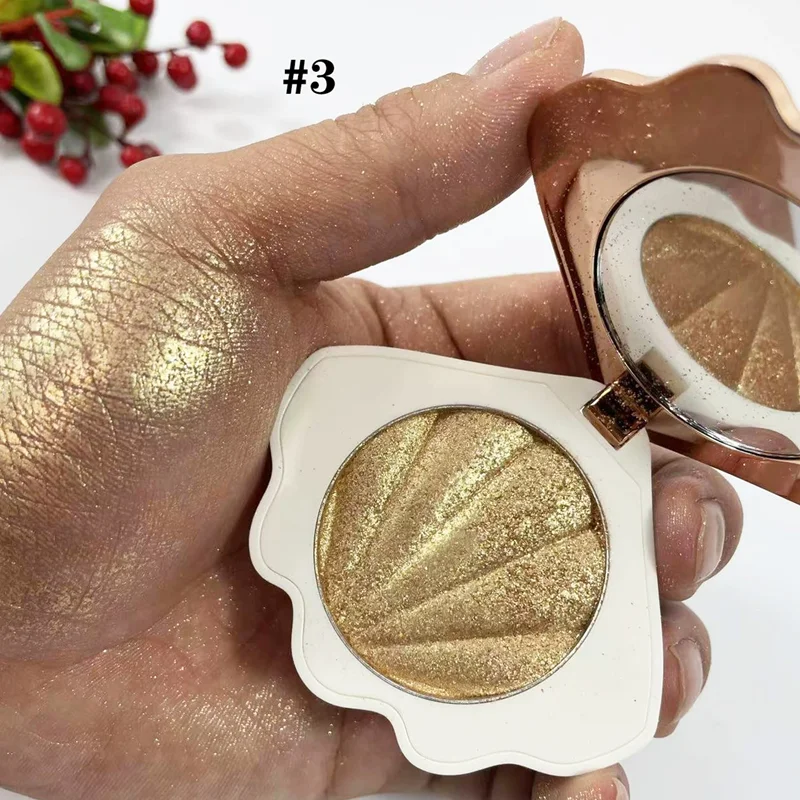 Custom Shell Shape Highlight Palette Shiny Glow Highlighter Powder ...