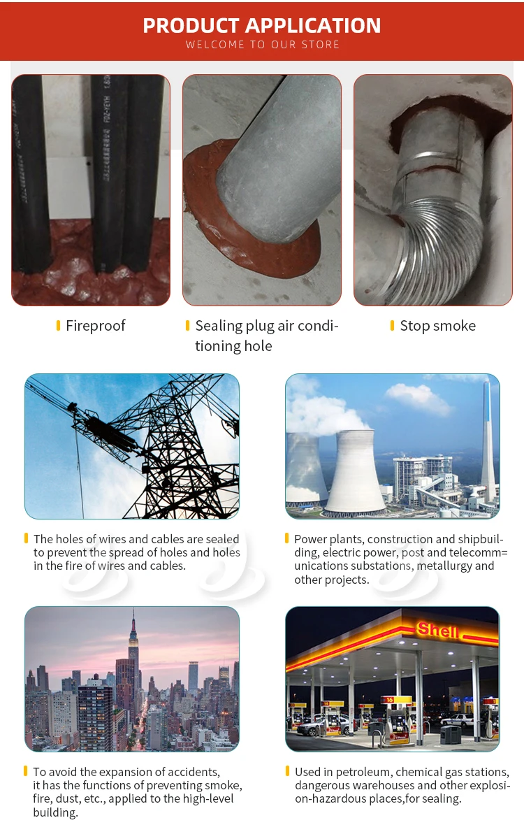 Fireproof Mud Cable Insulation - Flame Retardant Sealant