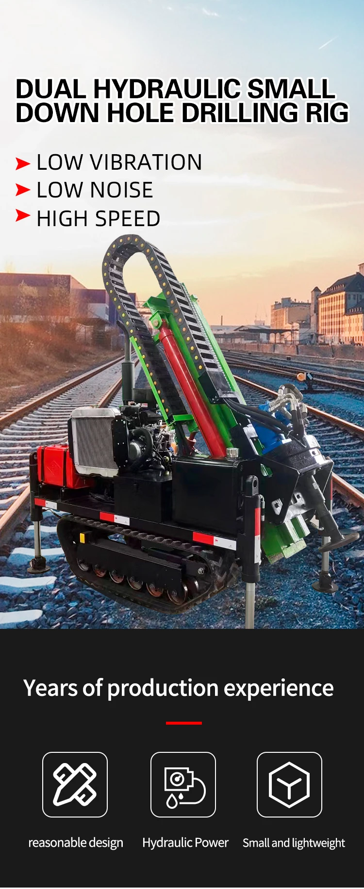 130-200m Deep Portable Branded Rotary Drilling Rig