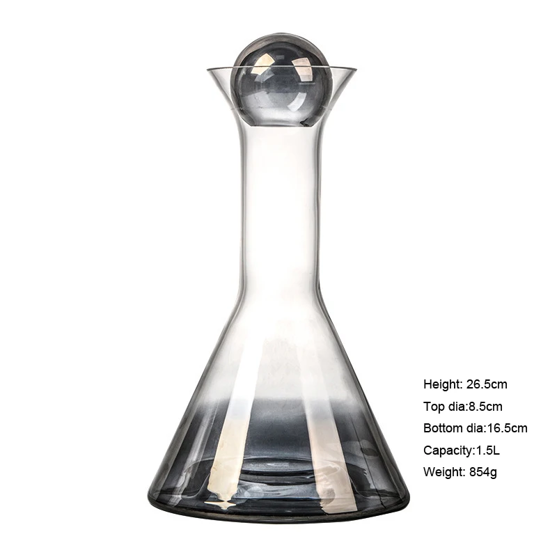 Unique Handmade Spherical Stopper Gray Lead Free Crystal Whiskey ...