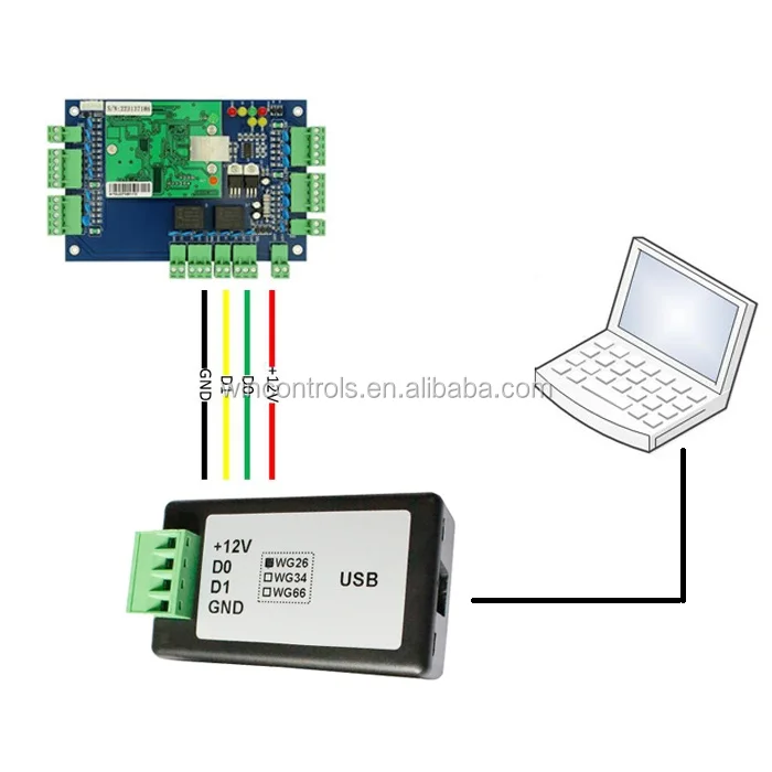 Hot Sale USB to WG26/WG34 Wiegand Converter for Access Control