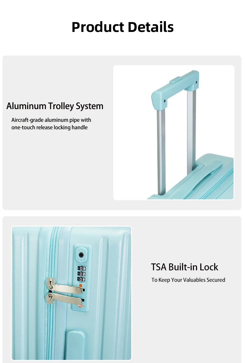 3-piece Premium ABS PC Trolley Luggage Sets for Travel