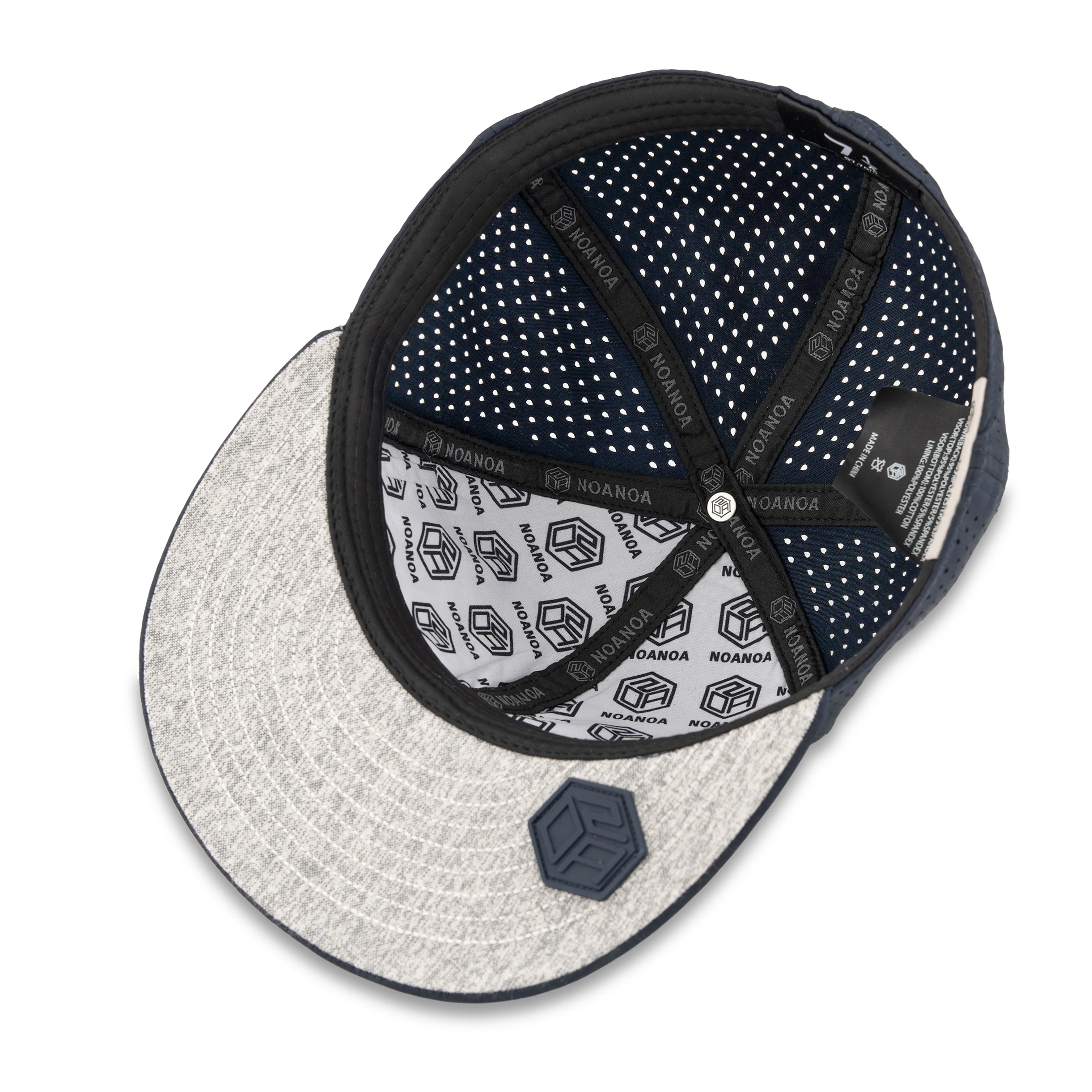 TCAP Navy Blue Blank Custom Rubber Patch Logo Fitted Cap Waterproof Cap ...