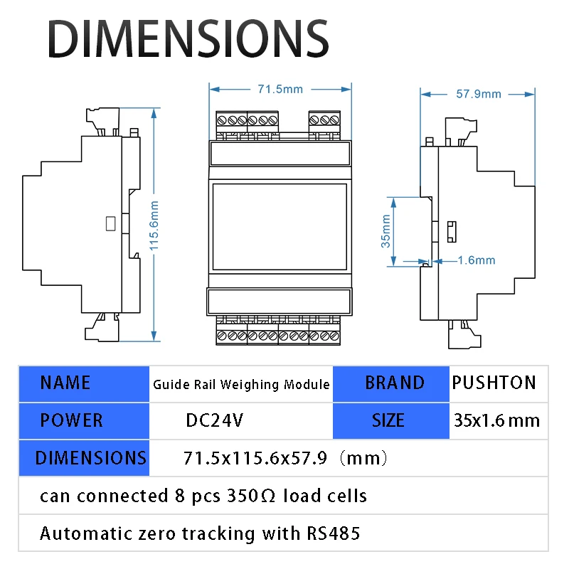 RS485 Modbus RTU Load Cell Amplifier - Precision Weighing