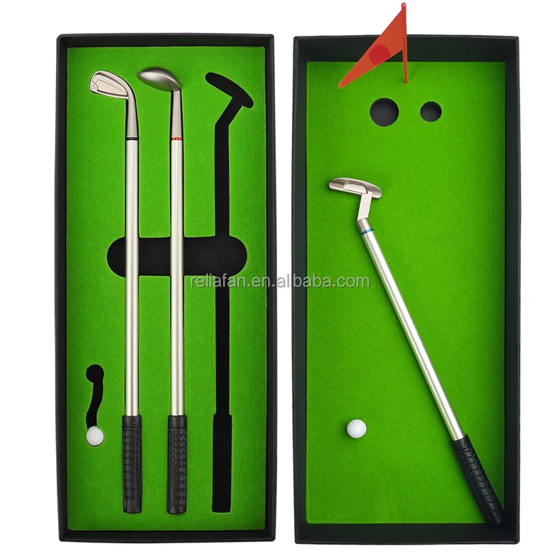 Funny Golf Gift Set - Mini Desktop Golf Ball Pen Gift