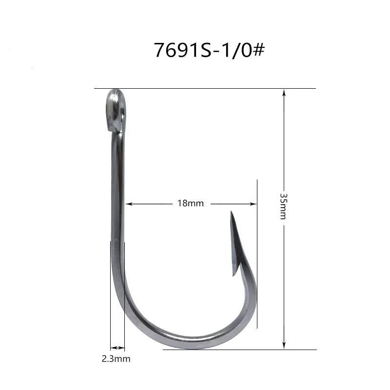 Stainless Steel Tuna Hooks - Durable Big Game Sea Fishing Gear