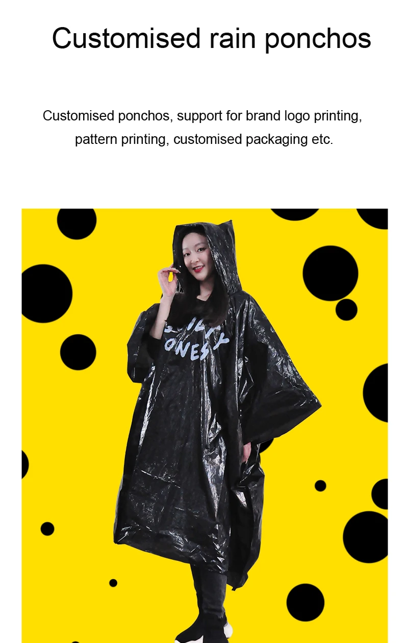 High Quality Free Sample Thickness Disposable Pe Plastic Festival Black ...