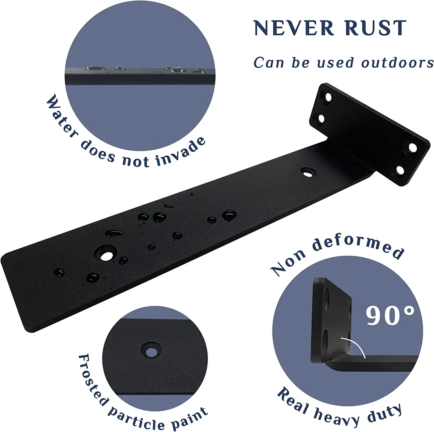 Heavy Duty Metal L Shelf Bracket 5mm Thickness Bracket for DIY Floating ...