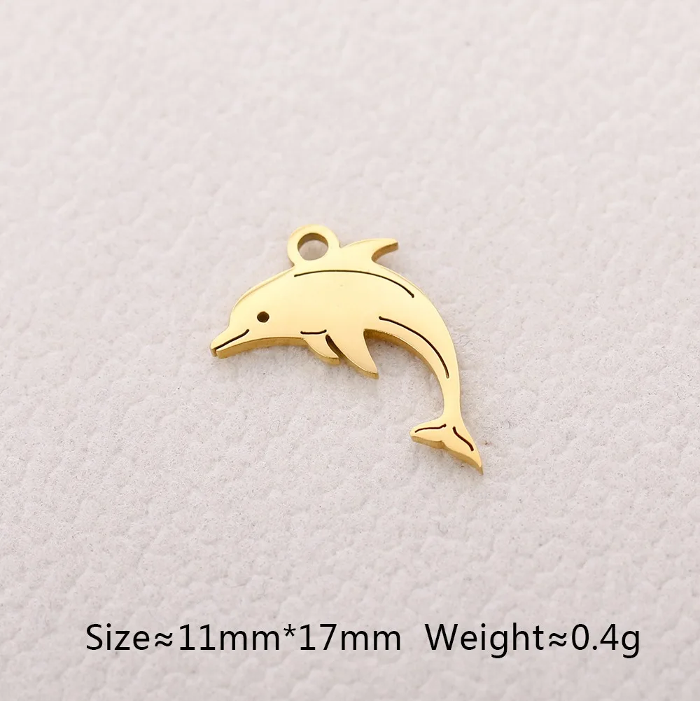 Stainless Steel Ocean Series Fish Tail Dolphin DIY Jewelry