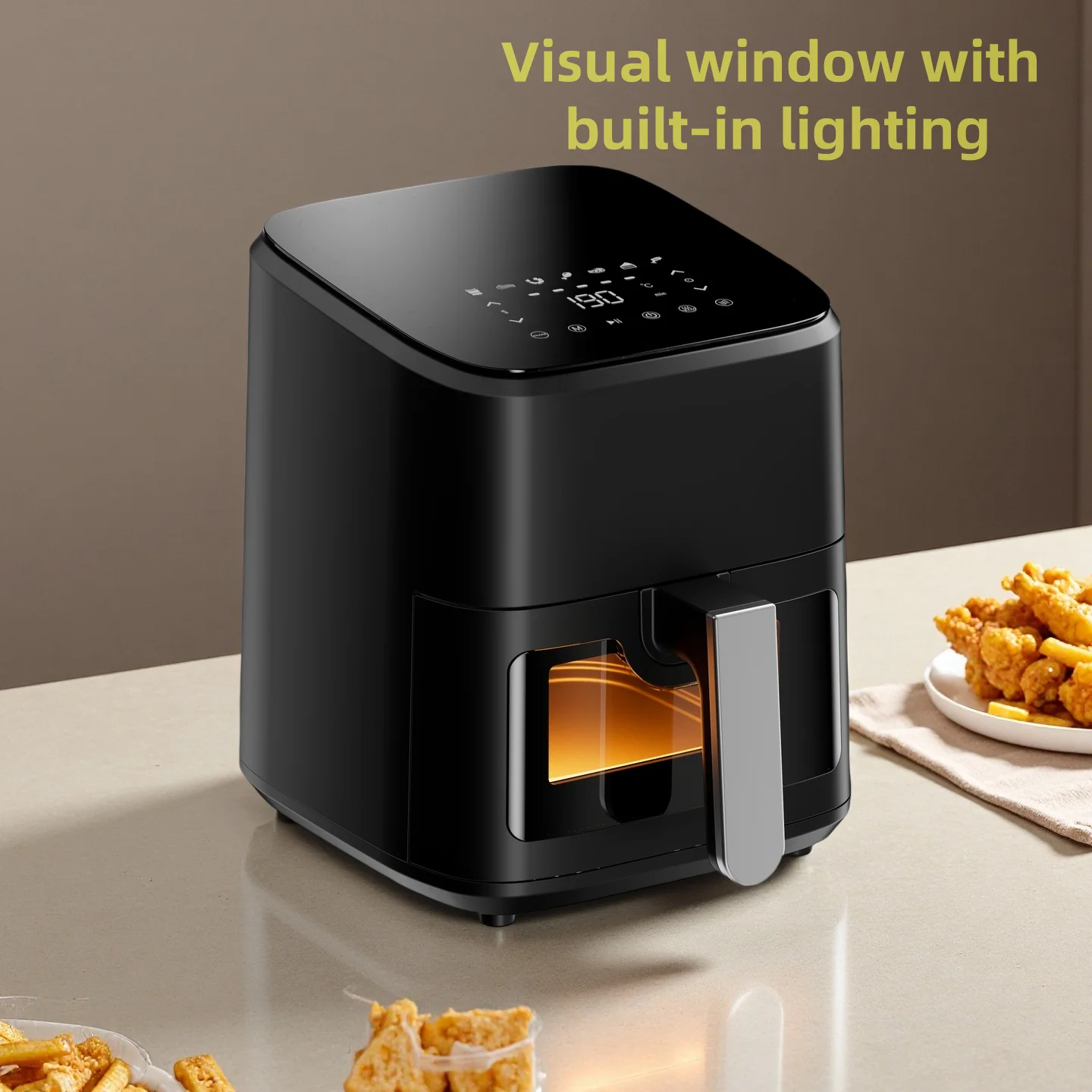 4.5L Viewable Window Modern Air Fryer Digital Control Intelligent ...