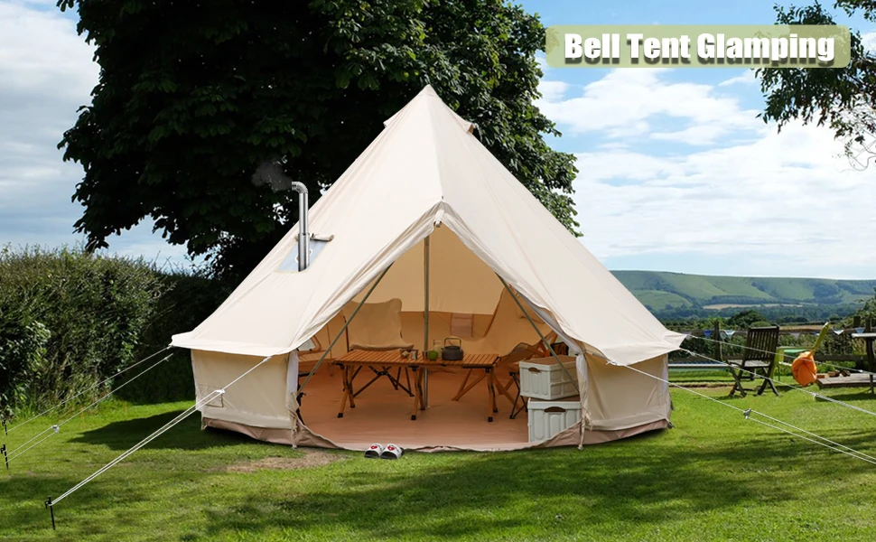 Acome New Product Luxury Glamping Teepee Bell Tent Family Camping ...