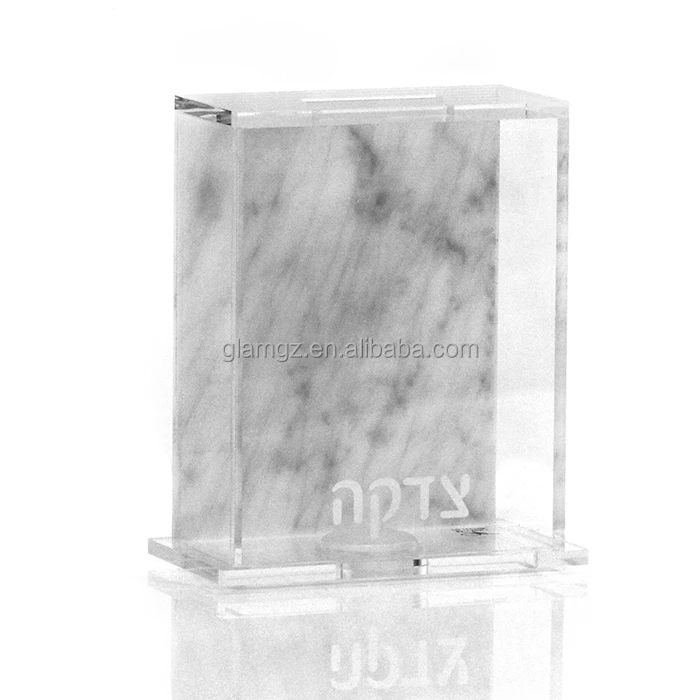 Acrylic Money Box Piggy Bank Lucite Tzedakah Box For Judaica - Buy ...