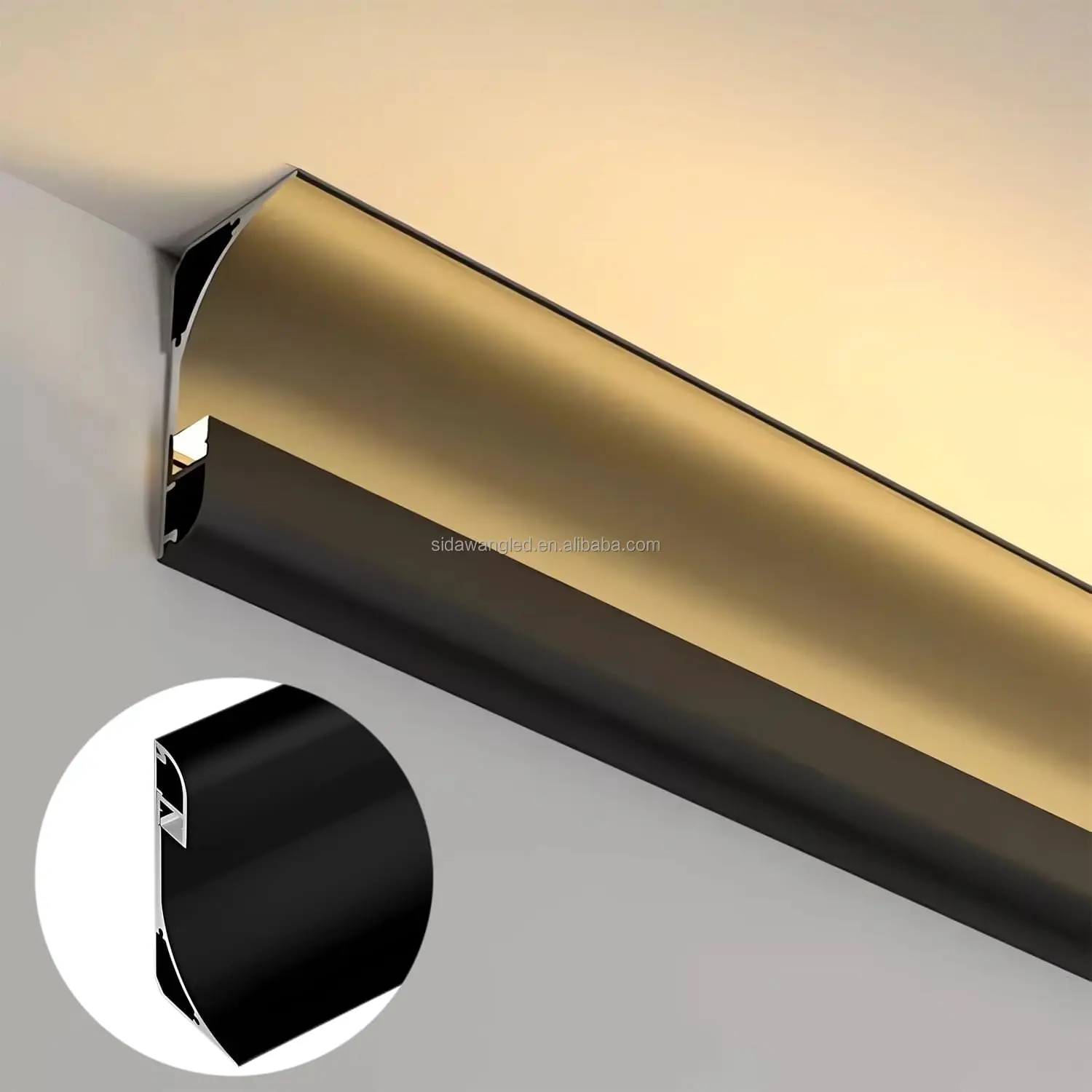 Led Channel Holder for Corner Ceiling Floor Wall Washer Decor Lighting