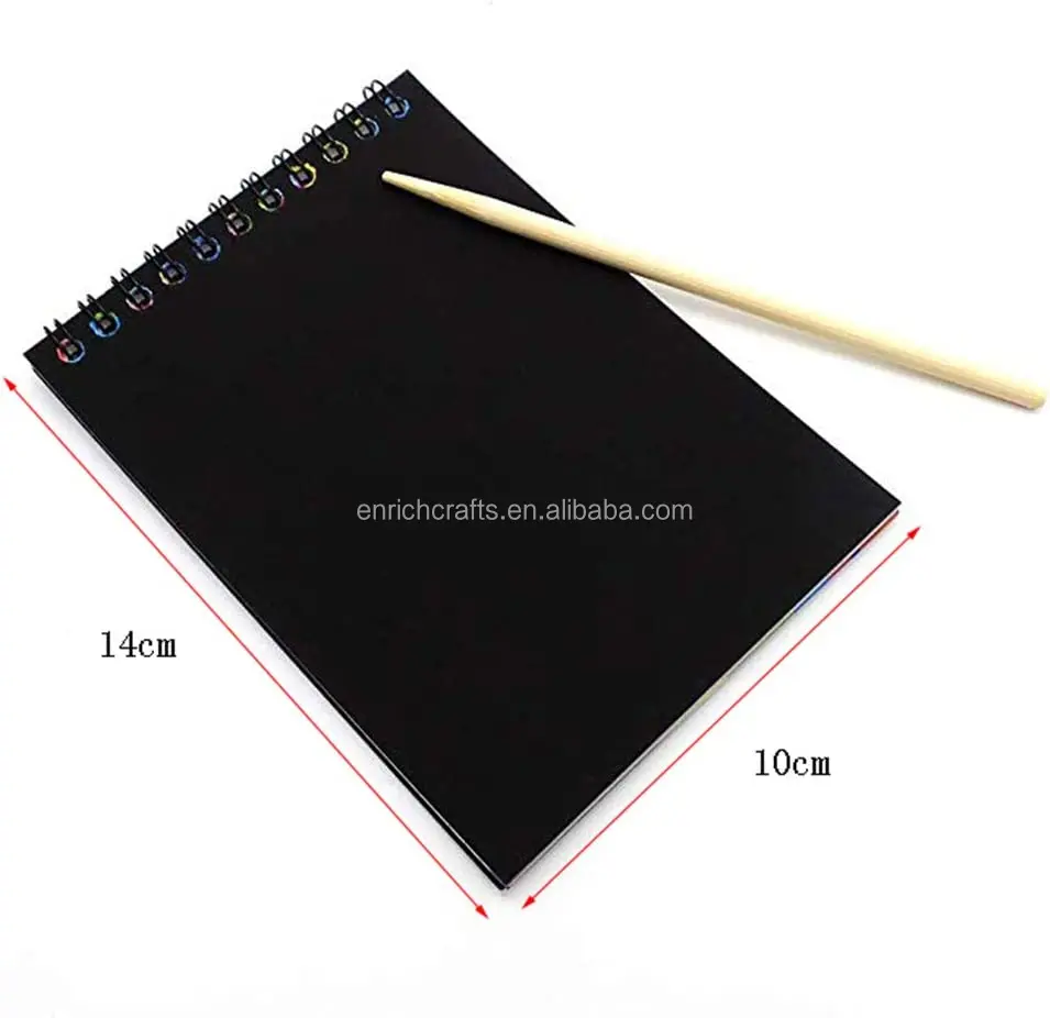 Scratch Note Pads Art Notebooks Rainbow Scratch Paper with 4 Drawing ...