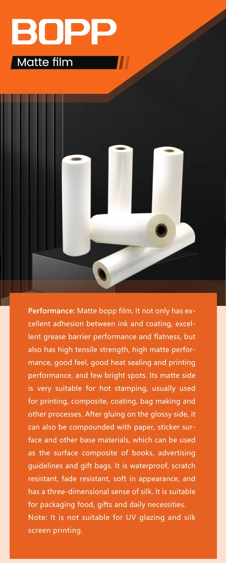 Food Grade Flexible Packaging Bopp Cpp Laminating Film Plastic ...