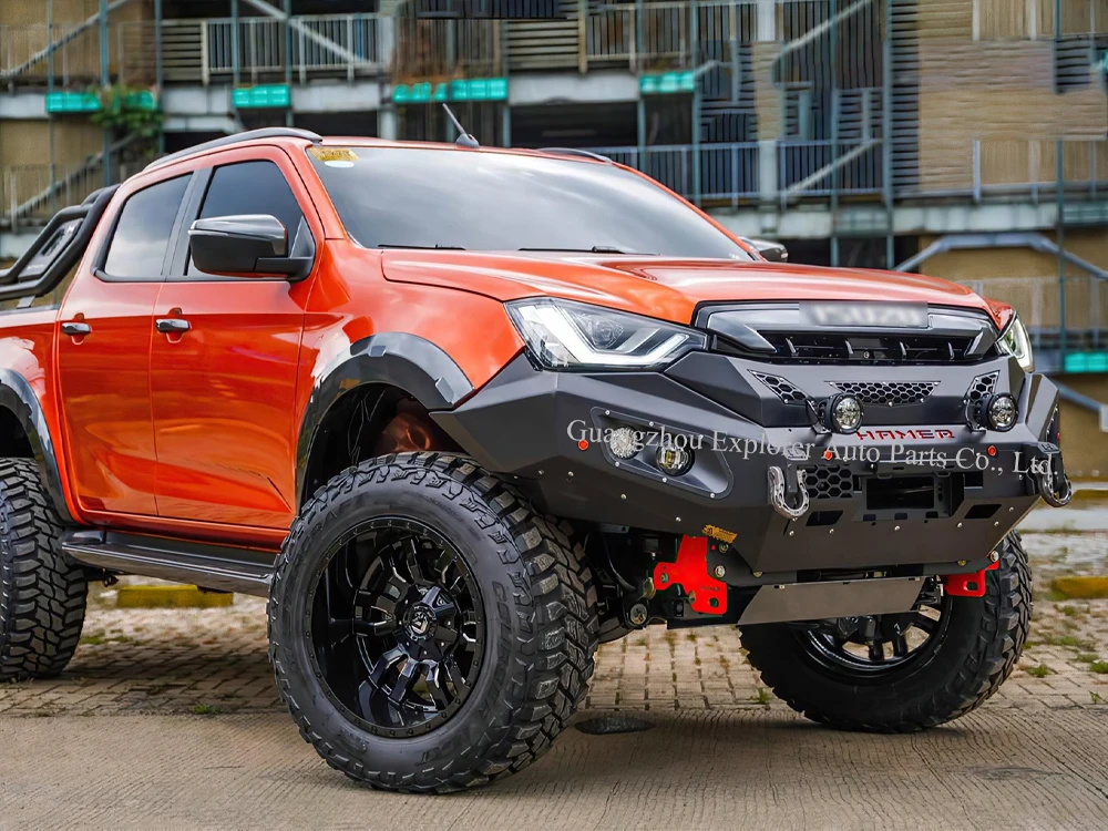 Steel Front Bumper for Isuzu D-Max 2020-2022 with LED Light Bracket ...