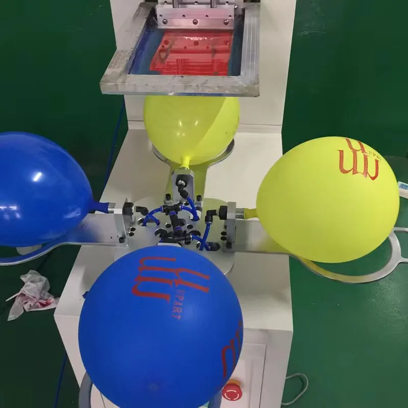 Balloon Semi Automatic Screen Printing Machine - 4 Stations