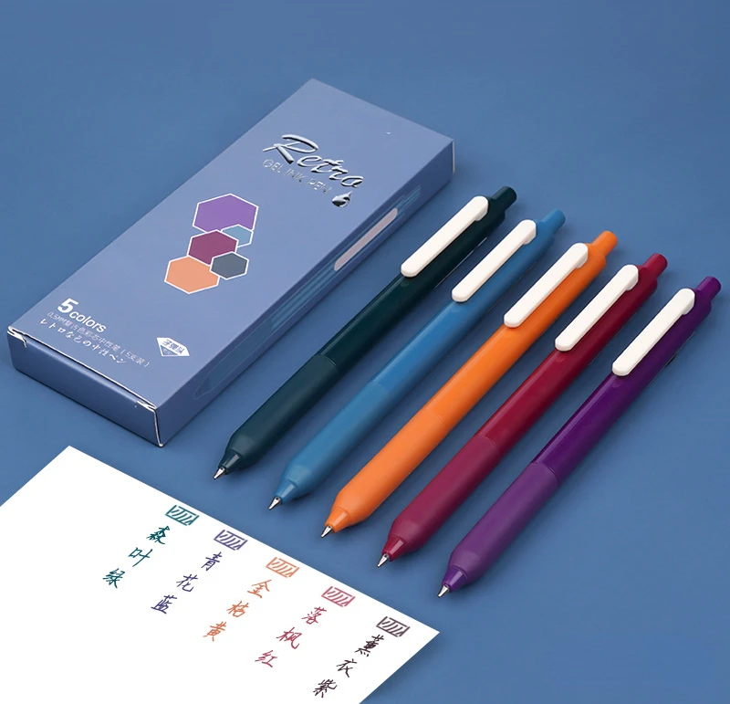 Simple Macaron Retro Color Gel Pen Set Creative Diy Painting Handbook ...