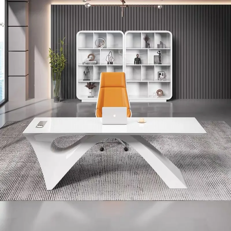 MDF Board Linear Shape Office Table - Customized Executive Desk