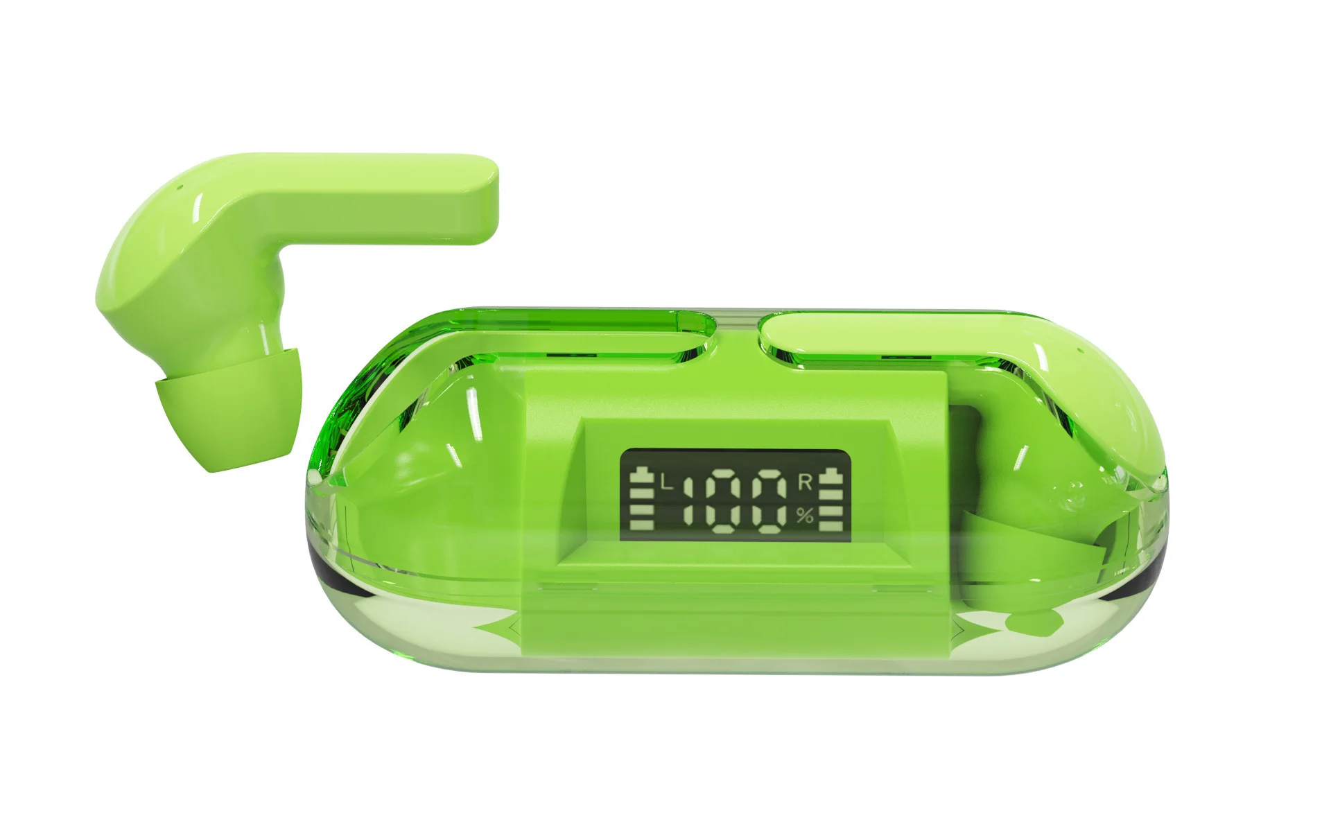 Tws Air33 F80 X2 Crystal Portable Bt Led Display Mini Wireless Earbuds ...