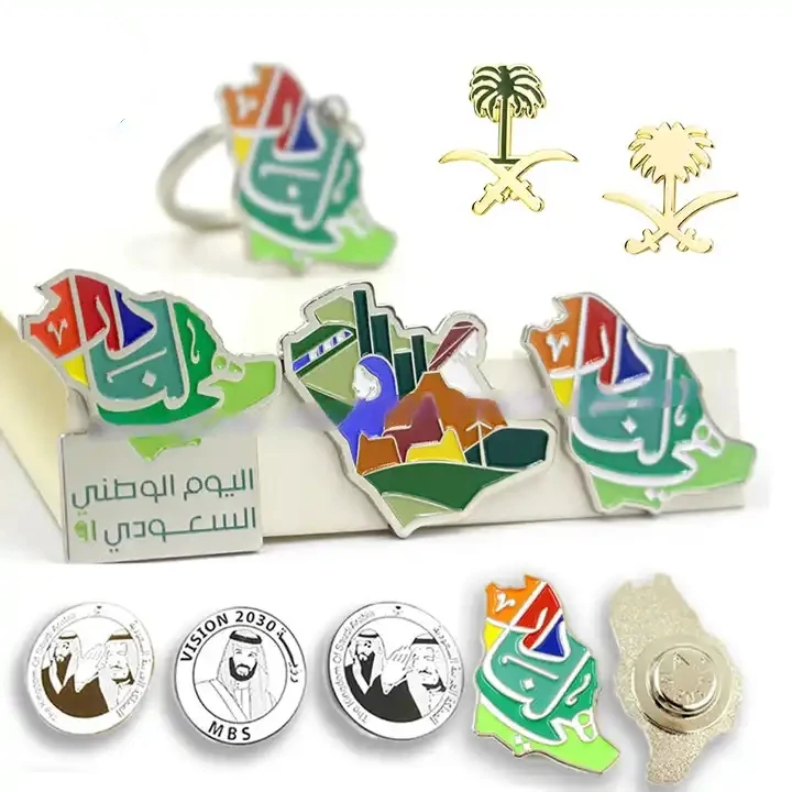 Manufacturer Saudi National Day 94 Metal Saudi Arabia Badge Souvenir ...