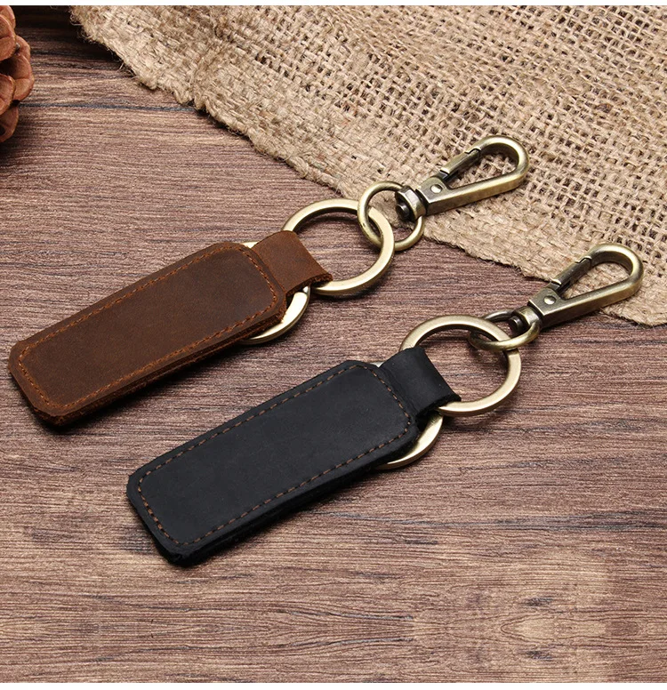 Wholesale Genuine Luxury Premium Retro Leather Key Chain Custom Genuine ...