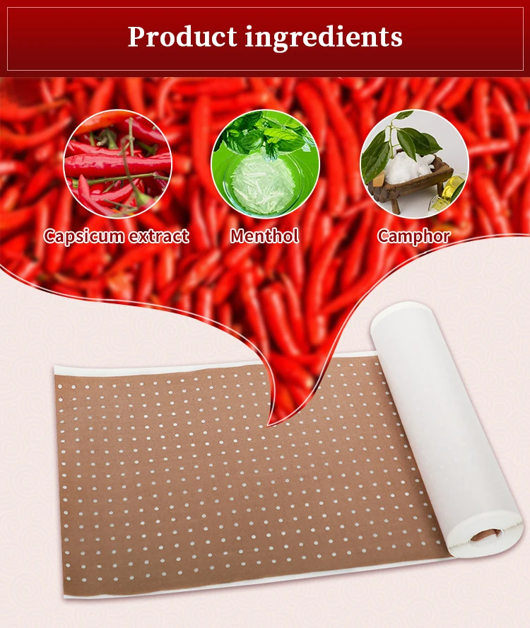 Capsicum Plaster Roll - Relief for Sports Injury Muscle Strain