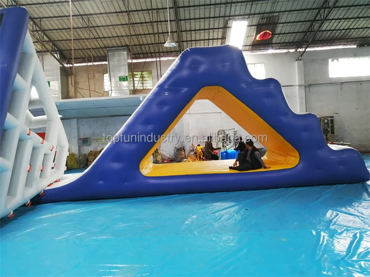 Pvc Triangle Water Floating Platform Inflatable Aqua Tower Slide For ...