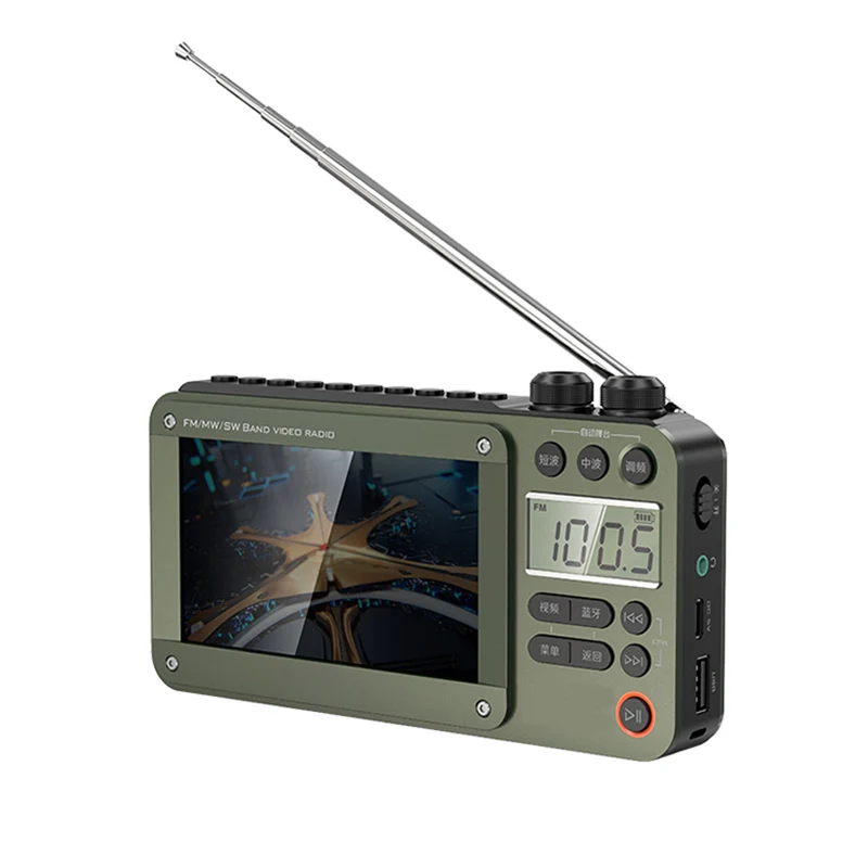 Portable 4.3 Inch Lcd Screen Radio Multi-band Hf Am Built-in ...