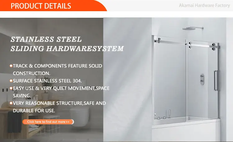 Crl Ser78 Deluxe 180 Degree Serenity Series Set System Frameless Glass ...