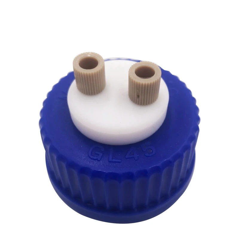 Various Types of Laboratory Red 2 Ports GL45 Screw Caps