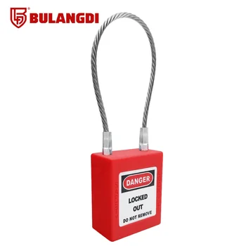 Lockout Tagout Industrial Safety Steel Cable Lock With Flexible Wire ...