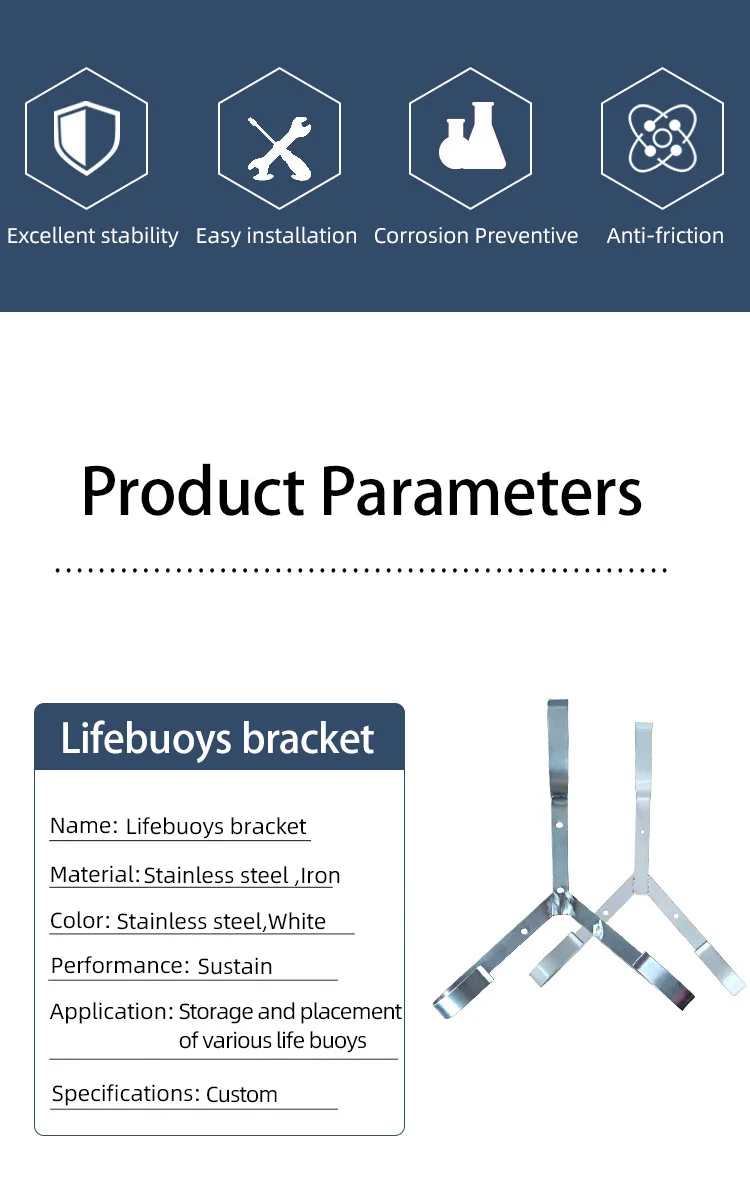 Water Lifesaving Equipment Stainless Steel Iron Life Buoy Mounting ...