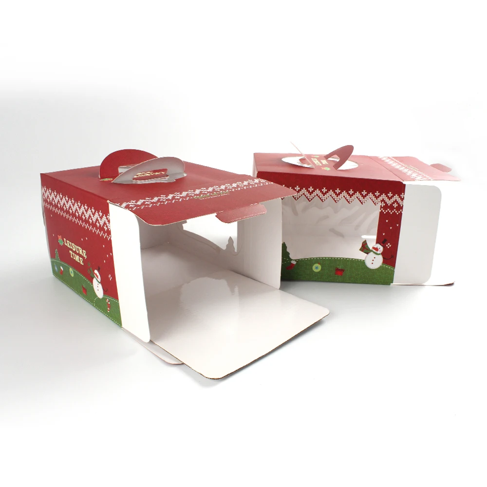 Christmas Window Cake Box Design For Christmas Bakery Cookie Cake ...