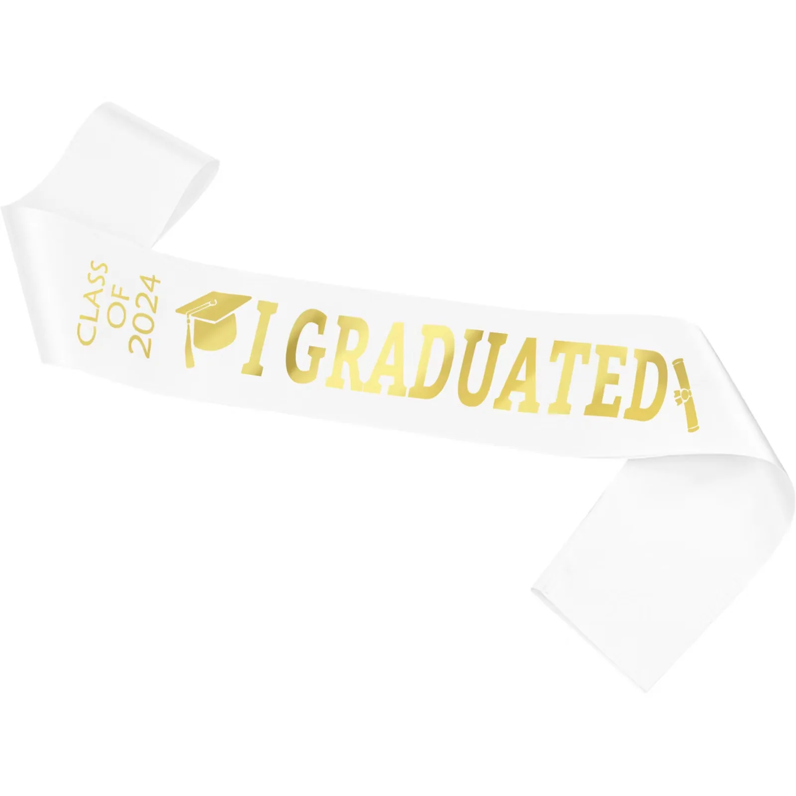 Graduation Sash Satin Sashes Letter Congratulation Class of 2024 I ...