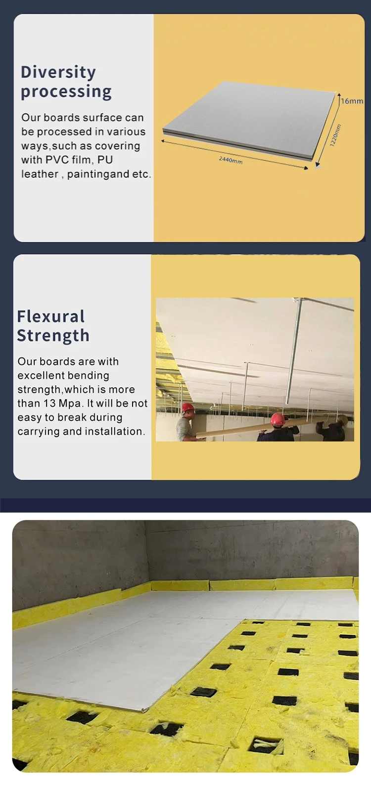 High Density Insulated Calcium Silicate Board Fireproof Insulation Microporous Fiber Reinforced ...